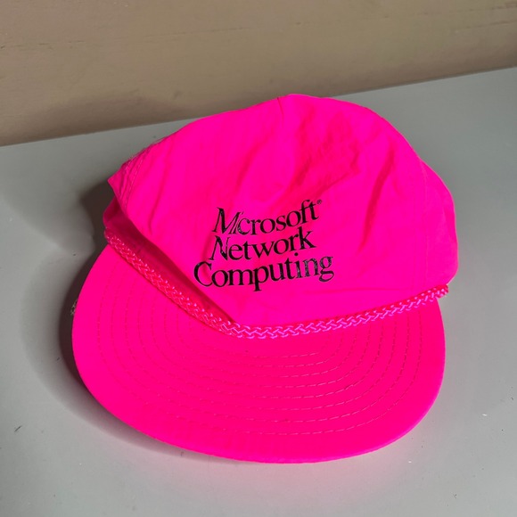 Microsoft | Accessories | Vintage Microsoft Network Computing Neon Pink ...